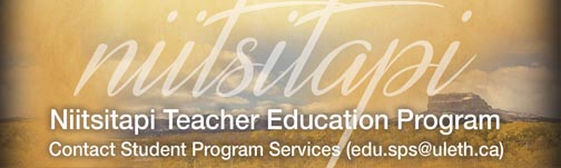Niitsitapi Teacher Education Program | University of Lethbridge