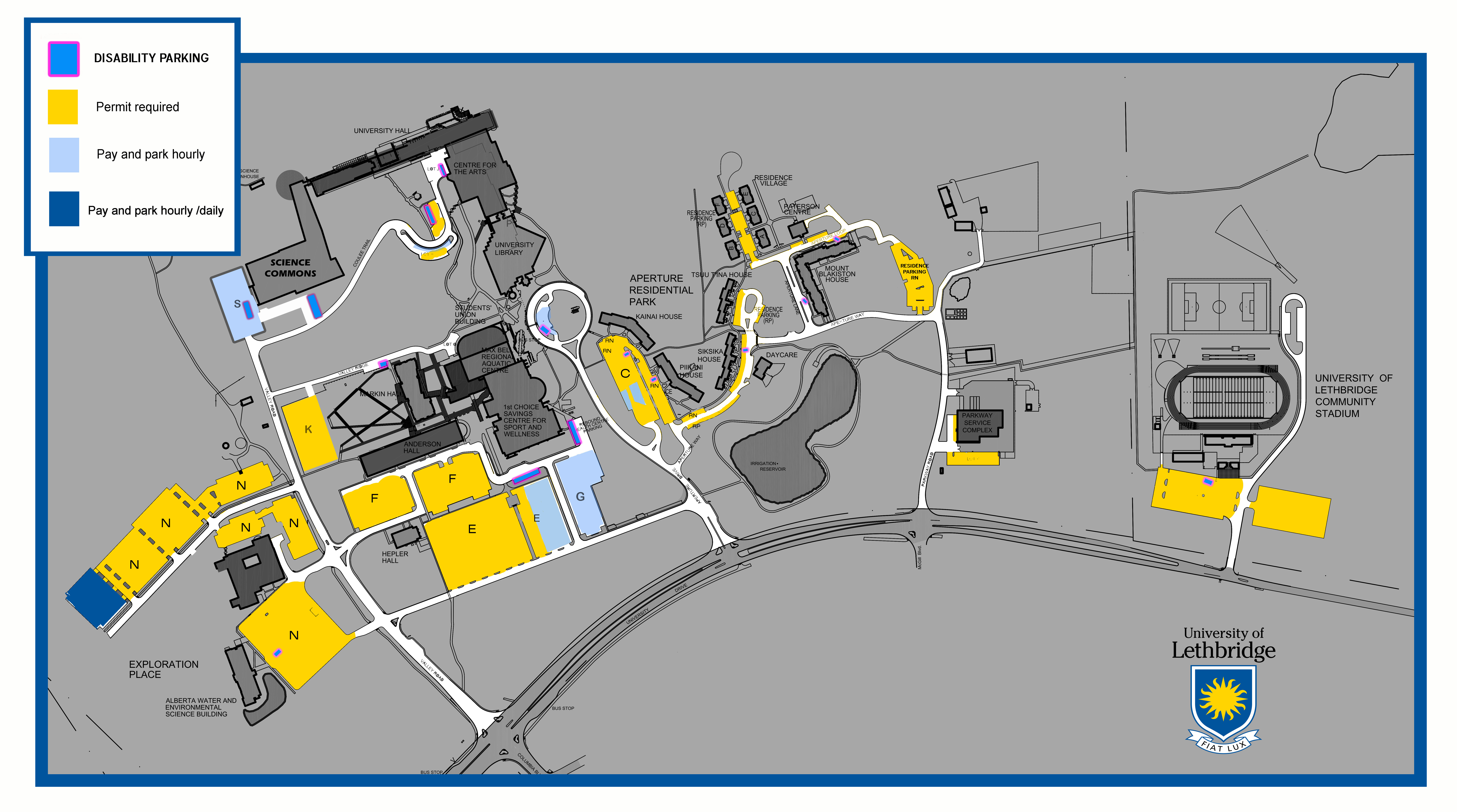 Facilities: Parking | University of Lethbridge